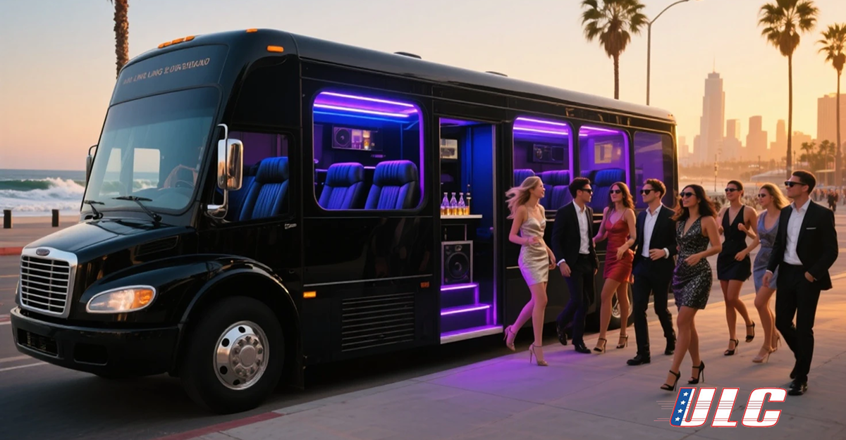 Party Bus Rentals Los Angeles, CA | ULC Limos Long Beach